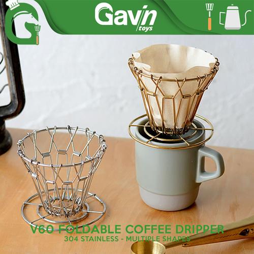 Jual Dripper Kopi V60 Foldable Cofee Drip Stainless Dripper Lipat ...
