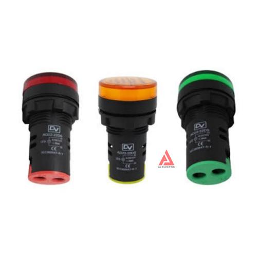 Jual DV Pilot Lamp 22mm 24VDC / Pilot Lamp 12VDC / Lampu Panel RST ...