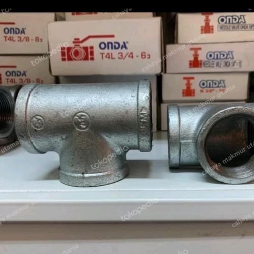 Jual Tee galvanis drat 1/2" inch / tee besi galvanis - Jakarta Barat ...