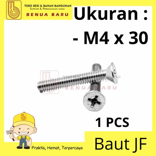 Jual Baut JF M4 x 30 Galvanis / Baut JF Galvanis M4 x 30 /Sekrup JF - Kab. Bekasi - Benua Baru ...