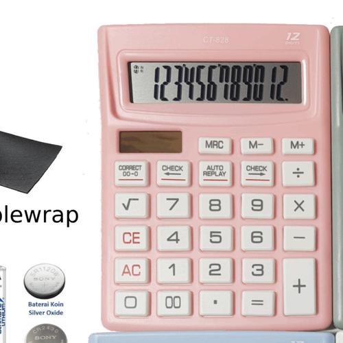 Jual Kalkulator Warna 805 - Calculator Check 12 Digit - Pink - Jakarta ...
