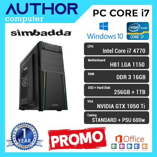 Jual Komputer PC Rakitan Core i7 4770 RAM 16GB SSD 256GB HDD 1TB GTX 1050 - Jakarta Pusat ...