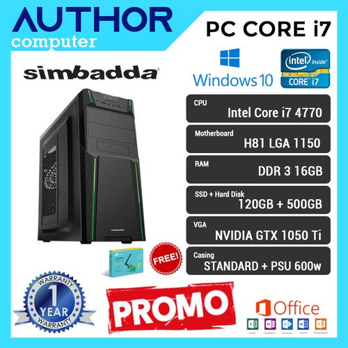 Jual Komputer PC Rakitan Core i7 4770 RAM 16GB SSD 128GB HDD 500GB GTX 1050 - Jakarta Pusat ...
