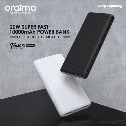 Jual ORAIMO Powerbank 10000Mah Ultra Slim 3 Port 20W Quick Charge OPB ...