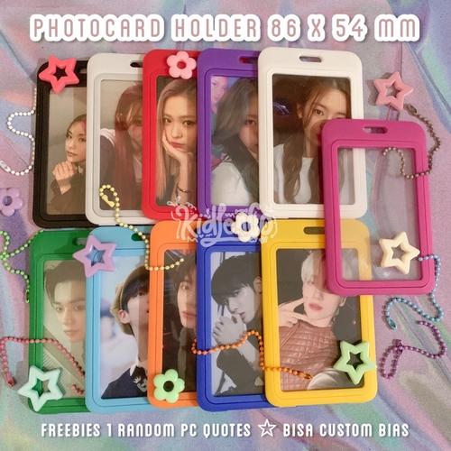 Jual photocard holder 2 sisi bolak balik transparan ♡ case id card pc ...