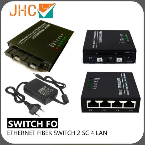 Jual Media Converter Fiber Switch 2 SC 4 RJ45 10/100 2 FO 4 LAN 2FO4LAN - Kota Medan - JunHua ...