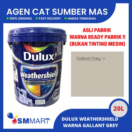 Jual CAT TEMBOK EKSTERIOR DULUX WEATHERSHIELD PRO WARNA GALLANT GREY 20 ...