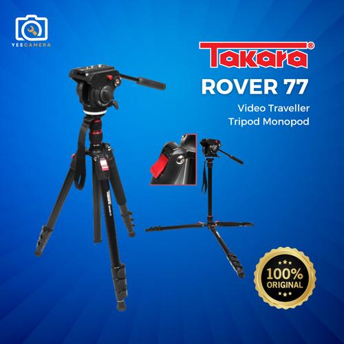 Jual TAKARA ROVER 77 2 in 1 Fluid Head Compact Tripod + Monopod Free ...