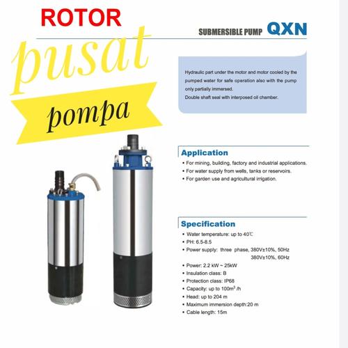 Jual Pompa Celup Submersible Rotor QXN 12.5/3-4 Pompa Tambang Emas ...