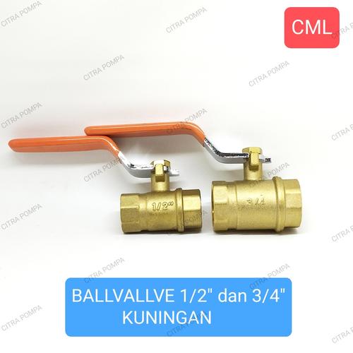 Jual BALLVALVE KUNINGAN 1/2 - 3/4" / STOP KRAN 1/2 - 3/4 inch - 3/4 ...