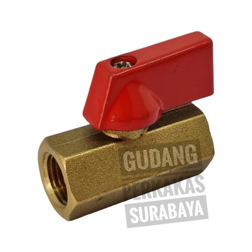 Jual STOP KRAN FEMALE x FEMALE MINI BALL VALVE KRAN KOMPRESOR FULL ...