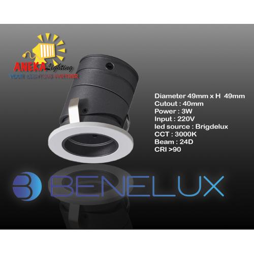 Jual Benelux Downlight Mini LED High Quality 3W 3000K - Kota Bandung ...