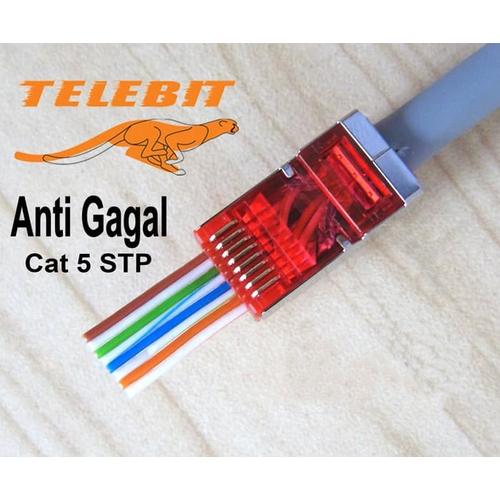Jual Konektor lan RJ45 Cat 5e UTP Anti Gagal Telebit - Jakarta Utara ...