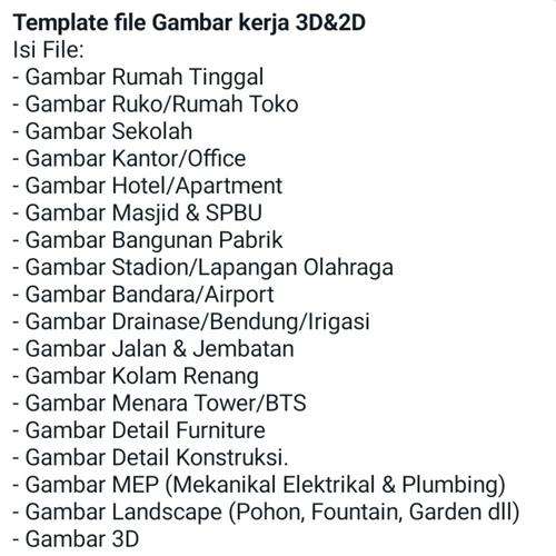 Jual TEMPLATE FILE GAMBAR KERJA (AUTOCAD & SKP) 3D&2D FULL LIBRARY - GOOGLE DRIVE - Kab ...
