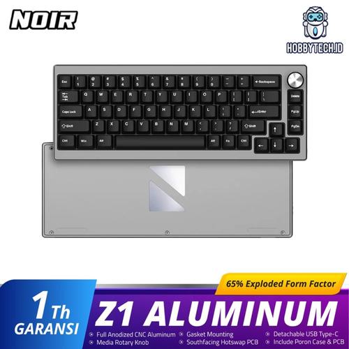 Jual Noir Z1 65% Aluminum Custom Mechanical Gaming Keyboard with Knob ...