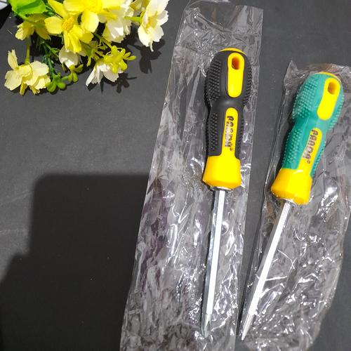 Jual Obeng 2 in 1 plus minus bolak balik obeng gagang karet merk panda ...