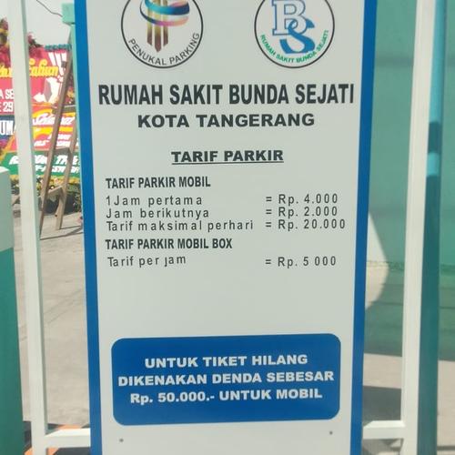 Jual Rambu Tarif Parkir ukuran 60x120 cm. Bisa custom - Kab. Tangerang ...