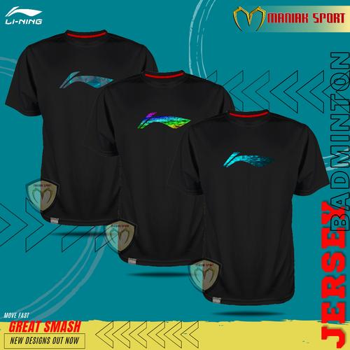 Jual KBLH02 - KAOS BADMINTON BAJU BULUTANGKIS LINING PREMIUM SABLON DTF ...