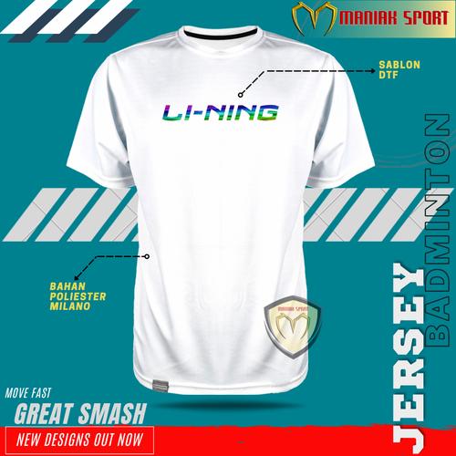 Jual KBLP-WR03 - KAOS BADMINTON BAJU BULUTANGKIS LINING PREMIUM SABLON ...