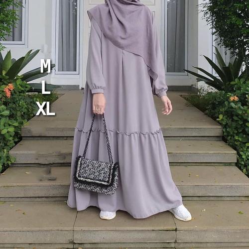 Promo Jovinna Gamis Maxi Dress Muslim Wanita - Hijau Army - Jakarta ...