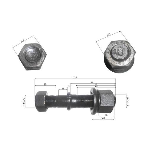 Jual BOLT TWIN ( BAUT RODA KEMBAR ) TRAILER M22 & M24 MERK HJ - Jakarta ...
