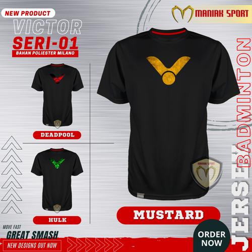 Jual KBVH01 - KAOS BADMINTON BAJU BULUTANGKIS VICTOR PREMIUM SABLON DTF ...