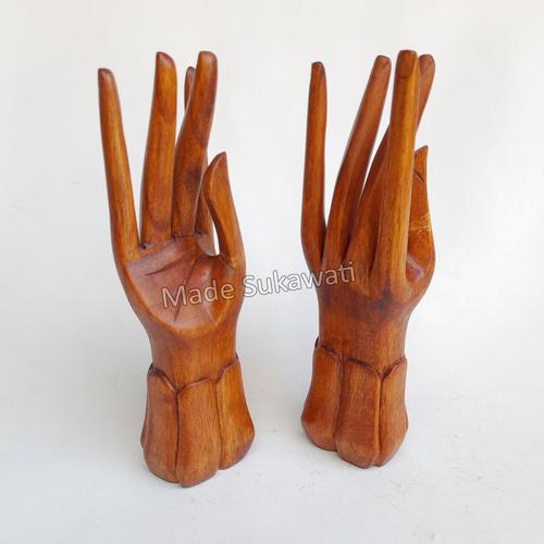 Jual Patung sepasang tangan kayu berdiri kerajinan handmade Bali - Kab ...
