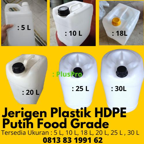 Jual Jerigen food grade 100% NEW Liter L putih minuman minyak kimia cairan - 10 L - Jakarta ...