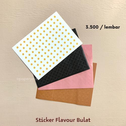 Jual Sticker label rasa flavour mooncake bulat dot - Pink - Kota ...