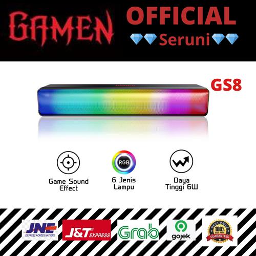 Jual (SERUNI) GAMEN GS8 Multimedia Speaker Gaming RGB Original - Kota ...