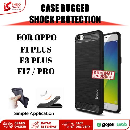 Promo OPPO F1 F3 F17 Plus Pro Softcase Ipaky Carbon Fiber Case Silicon ...