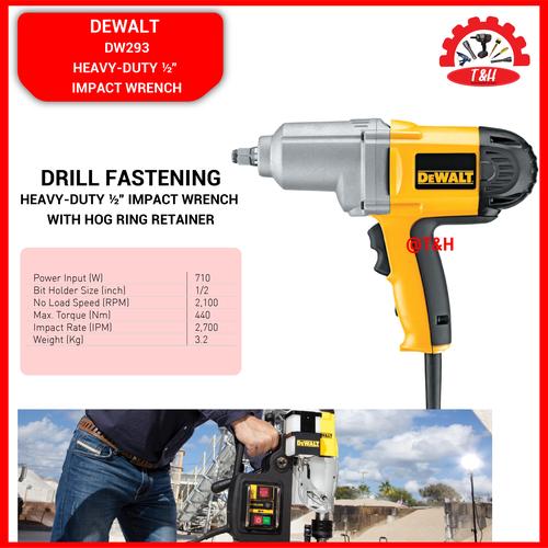 Jual DEWALT DW293-B1 1/2" Electric Impact Wrench|Hog Ring - Jakarta ...