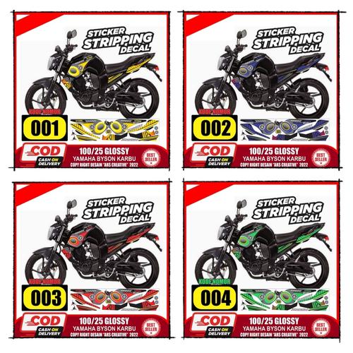 Jual Sticker Striping Yamaha Byson Variasi GLOSSSY Semua Ready Bisa COD ...