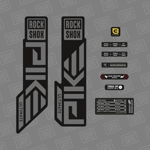 Jual Decal Stiker Fork Rockshox Pike Untimate 2023 - Putih - Kota ...