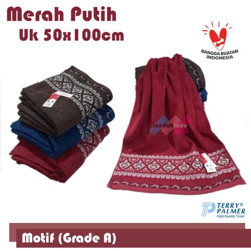 Jual Handuk Merah Putih Motif 50x100 Tanggung / Travel by Terry Palmer ...
