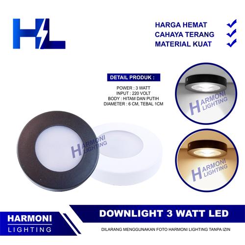 Jual downlight outbow 3 Watt led lampu plafon lemari kitchen set ...