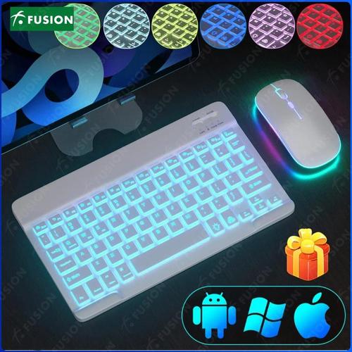 Jual Promo Fusion 10 Inch Backlit Backlight Wireless Keyboard And Mouse ...
