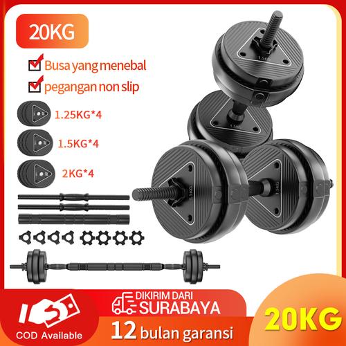Jual 20Kg Alat Futnes Gym Set Bisa Bongkar Pasang Dumbell Multi Function - 20KG-hitam - Kab ...