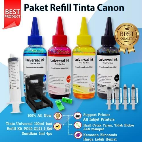 Jual Tinta 100ml CMYK Refill Kit Cartridge Canon 810 811 745s 746s 47 ...