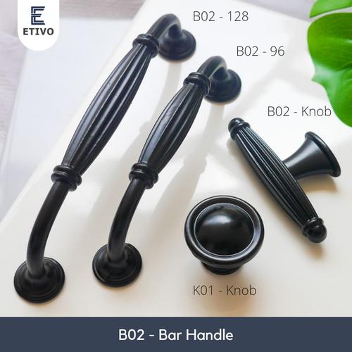 Jual B02 Pull Bar Handle Black | Tarikan Laci Hitam | Gagang Pintu Lemari - 96MM - Jakarta Barat ...