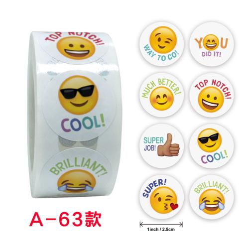Jual Sticker Lucu Murah Gambar Emoticon Stiker Reward Nilai Anak 500pcs ...