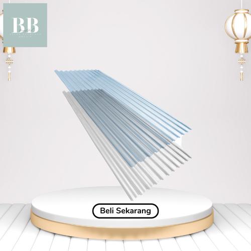 Jual FIBER GELOMBANG ATAP PVC TRANSPARAN BENING TANPA WARNA UK 0.8 ...