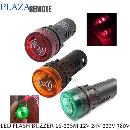Jual FLASH BUZZER LED ALARM SIGNAL BEEPER AC AD16-22 SM 380V 220V 24V ...