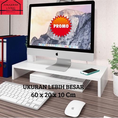 Jual Monitor Riser Stand Kayu Minimalis Laptop Wooden Printer Table ...