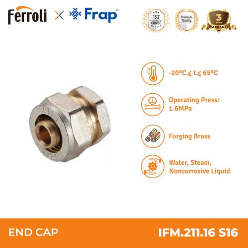 Promo FERROLI FRAP 1/2" Pipe Fitting Pipa Air End Cap IFm.211.16 S16 ...