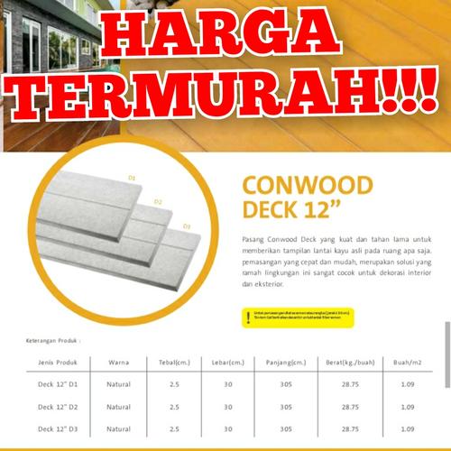 Jual Conwood Deck 12" - Deck12" D3 - Jakarta Selatan - artomoro design | Tokopedia