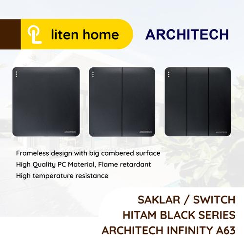 Jual Saklar / Switch Lampu Hitam Black Series Architech Infinity A63 ...