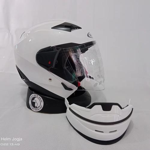 Jual HELM FULLFACE FLIP UP MODULAR ZEUS 611c SOLID ASLI ORIGINAL - Kab ...