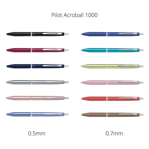 Jual Pilot Acroball Acro 1000 Ballpoint Oil-Based Ink Pen 0.5mm 0.7mm ...