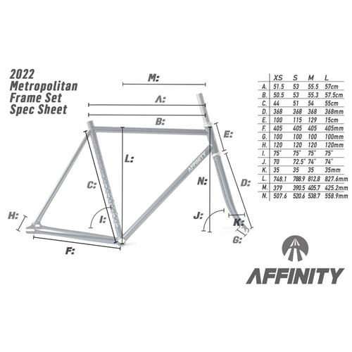 Jual Affinity Metropolitan Frameset Frame Set Sepeda Fixie Track Bike ...